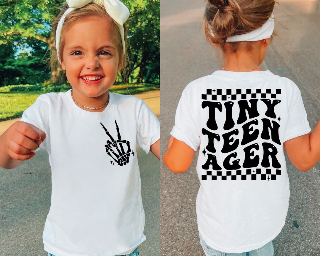 Tiny Teenager Svg Png, Front and Back Design, Funny Toddler Svg Png ...