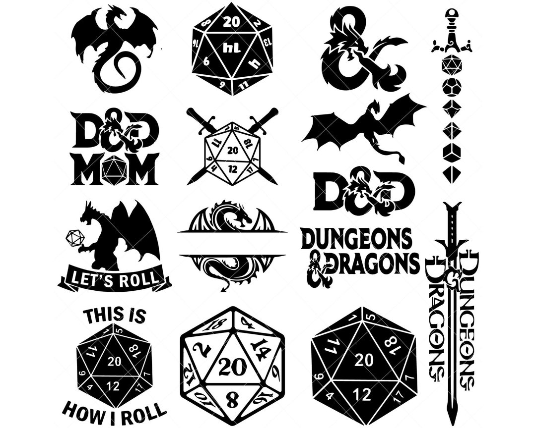 Dnd Svg Bundle, Dnd Png Bundle, Dnd Dxf Bundle, Dnd Silhouette Designs ...