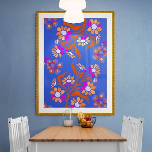 Royal Floral Wallpaper INSTANT Digital Download Wall Art - Etsy