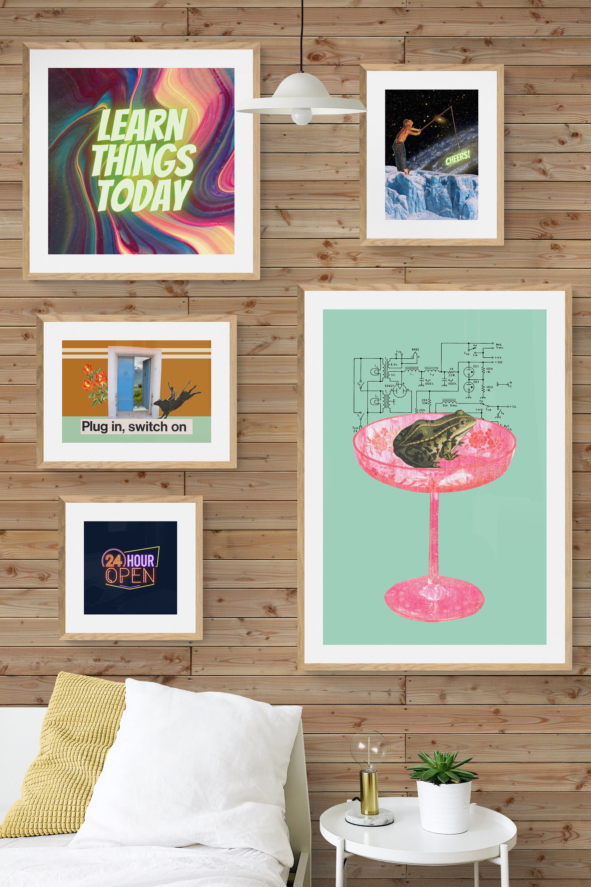 NEON Dorm Room Gallery Set INSTANT Digital Download Printable Posters ...