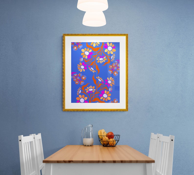 Royal Floral Wallpaper INSTANT Digital Download Wall Art - Etsy