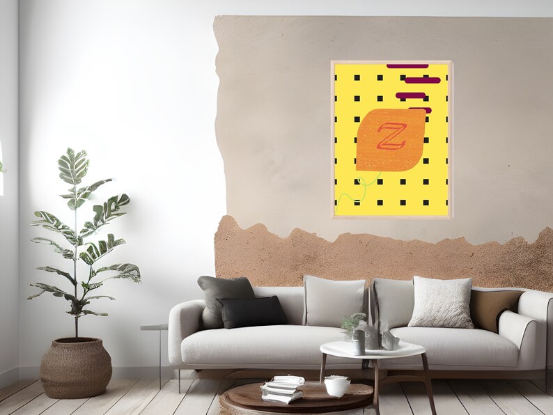 Letter Z INSTANT Digital Download Wall Art Printable Poster - Etsy