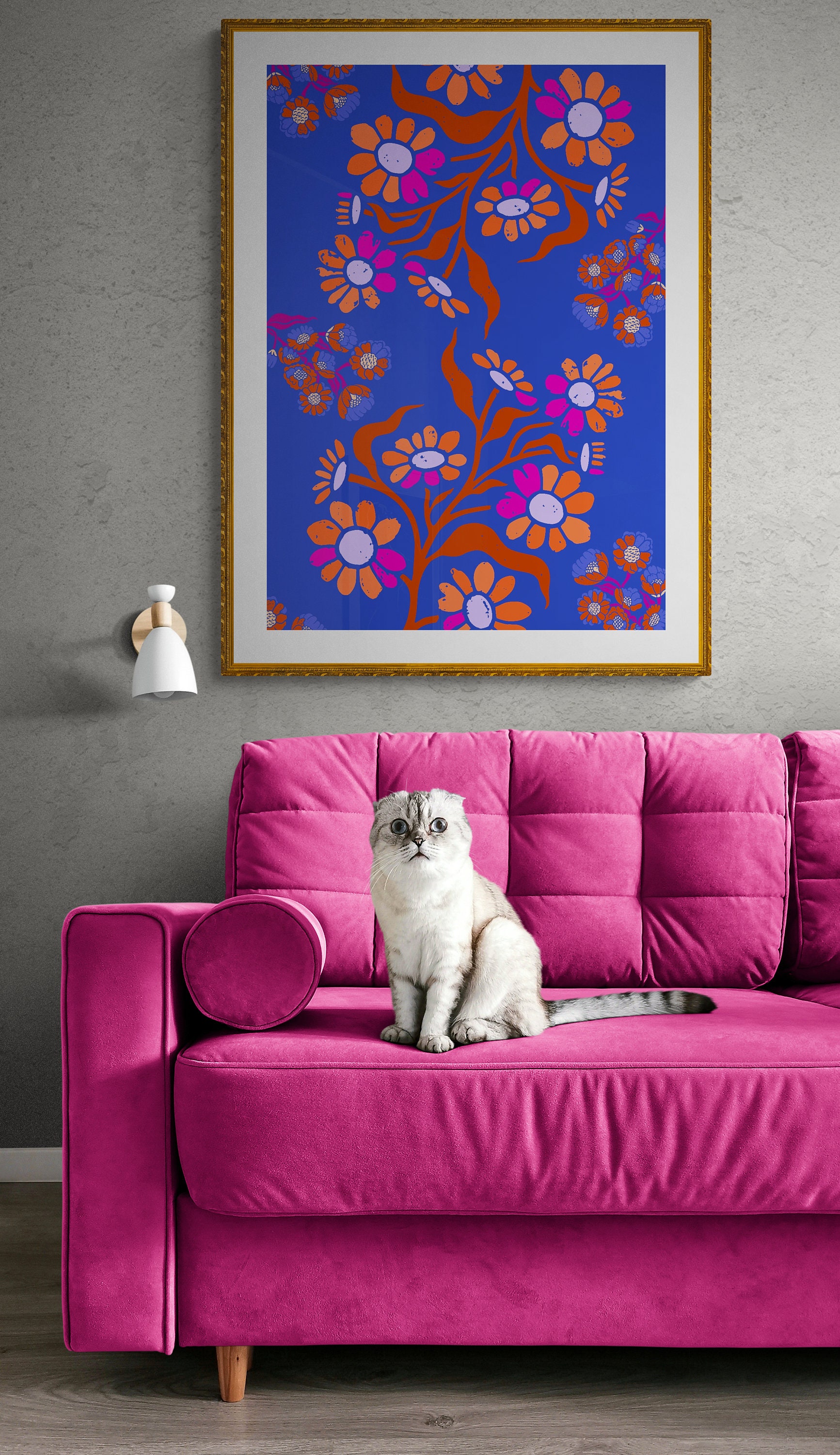 Royal Floral Wallpaper INSTANT Digital Download Wall Art - Etsy