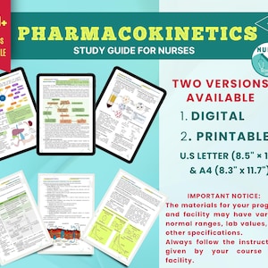 Pharmacokinetics Study Guide | 20+ Page Printable Pharmacokinetics ...