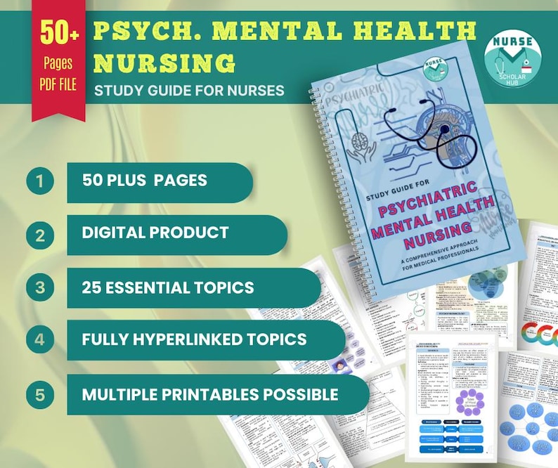 Psychiatric Mental Health Nursing Study Guide | Mental Health Nursing ...