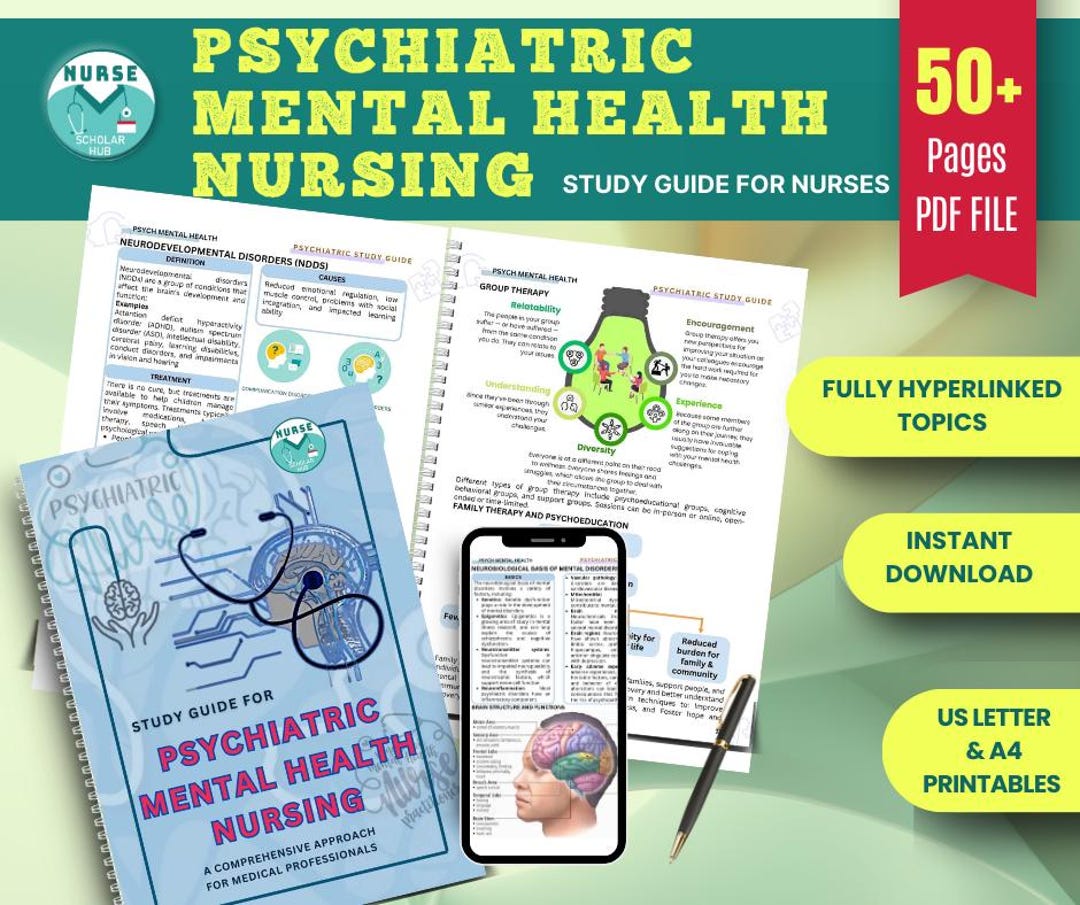 Psychiatric Mental Health Nursing Study Guide | Mental Health Nursing ...