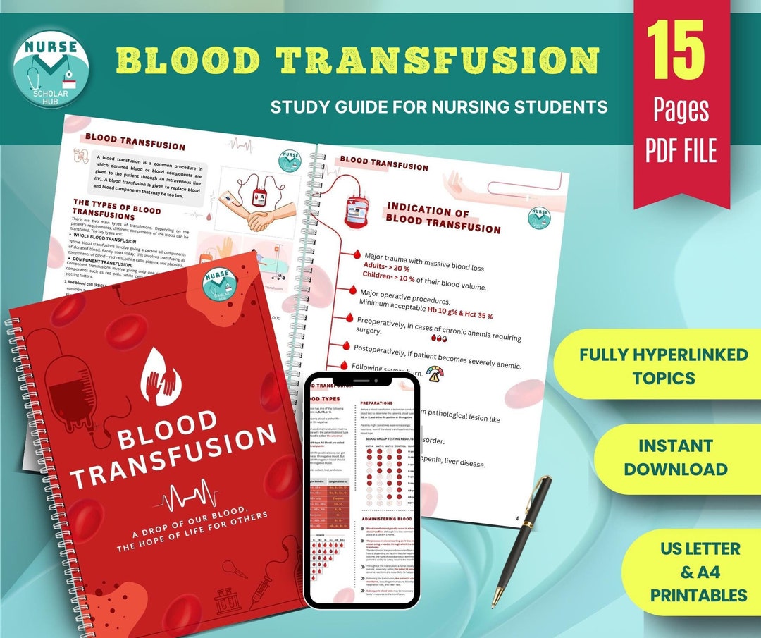 Blood Transfusion Study Guide | Hematology Nursing Cheat Sheet | RN ...