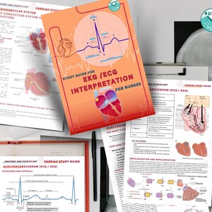 EKG ECG Interpretation Nursing Study Guide | Heart Rhythm Cheat Sheet ...