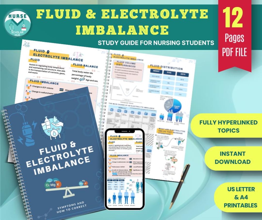 Fluid and Electrolytes Imbalance Nursing Guide | 12-page Nursing Notes ...