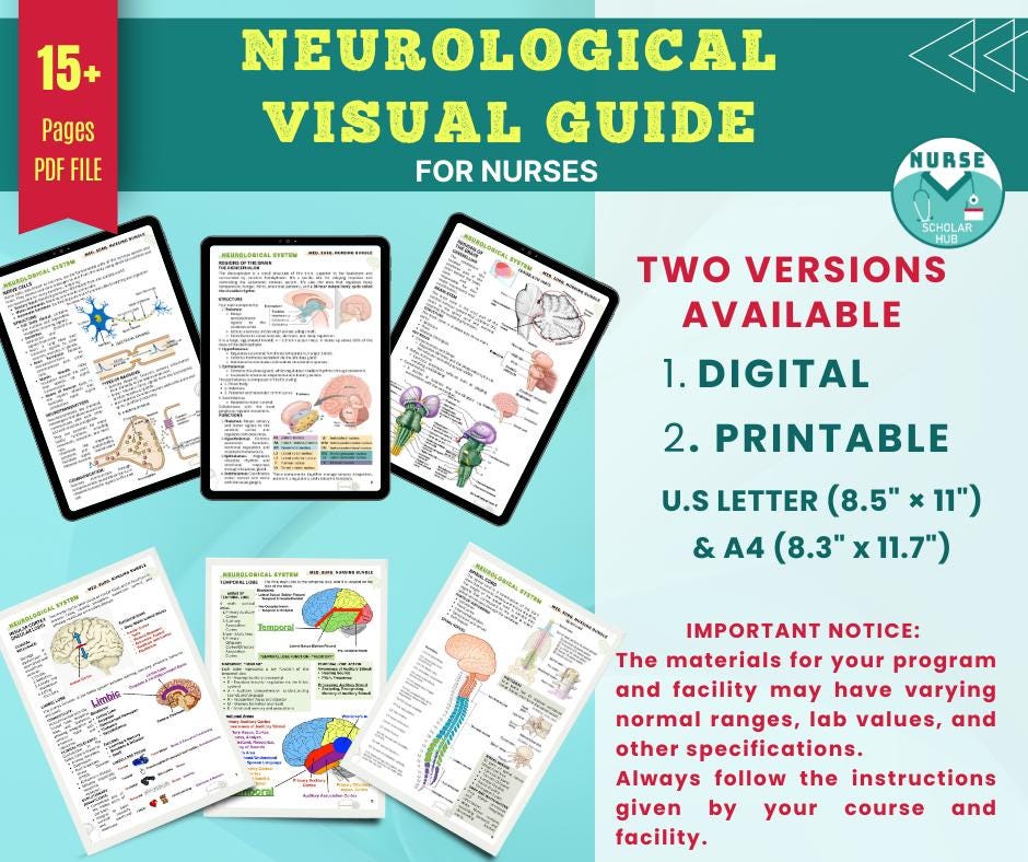 Neuro Study Guide for Nurses | Comprehensive Bundle on Neurological ...