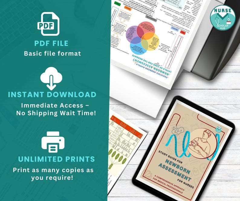 Newborn Baby Assessment Nursing Study Guide | 55+ Page Cheat Sheet With ...