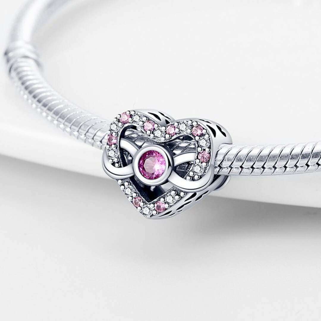 Eternal Love Heart Eternity Charm Crystal Bracelet Compatible Pandora ...