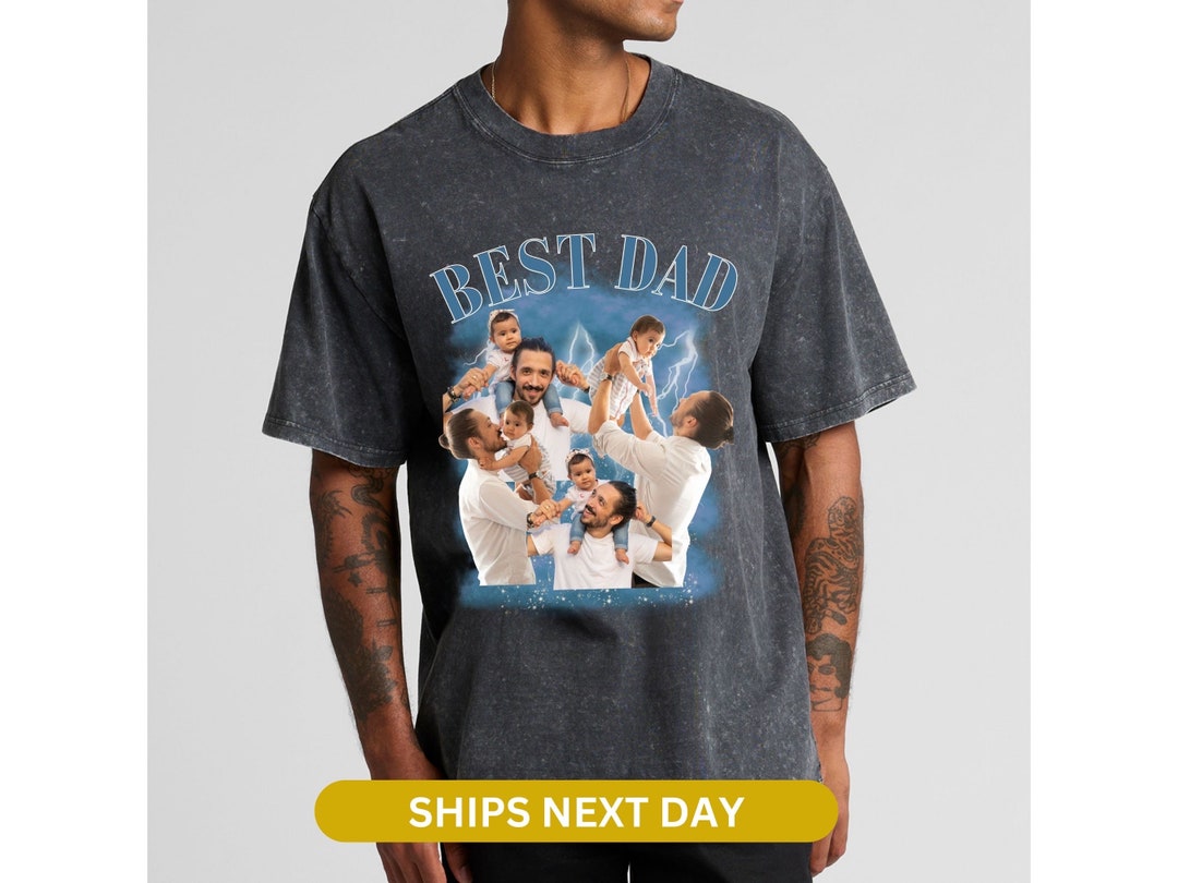 Dad Customised Bootleg Tshirt, Custom Dad T Shirt, Custom Photo Shirt ...