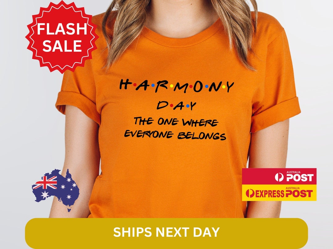 HARMONY DAY TSHIRT, School Kids and Teachers Orange Harmony Day T-shirt ...