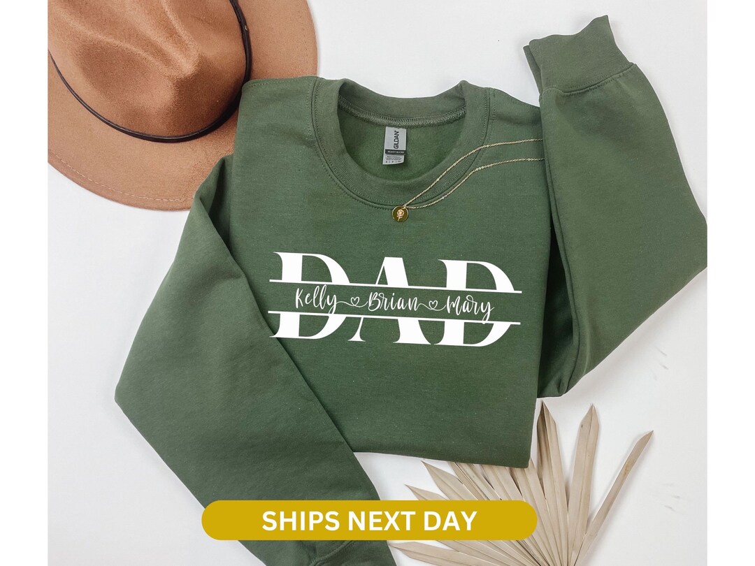 Custom Dad Jumper , Dad Shirt With Kids Names, Fathers Day Gift From ...
