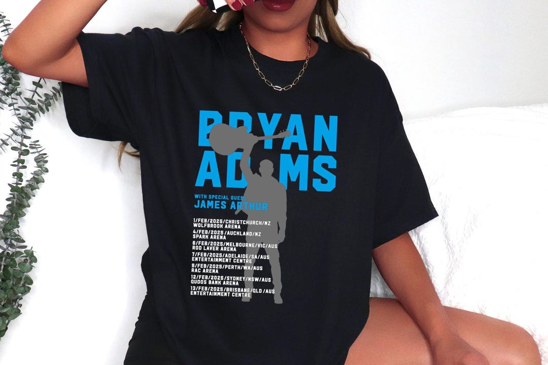 Bryan Adams Tshirt, Concert Merch, Bryan Adams Australia Tour T Shirt ...