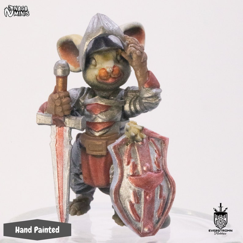 Mouse Knight Naga Minis Fantasy Miniature Dnd Dungeons and Dragons RPG ...