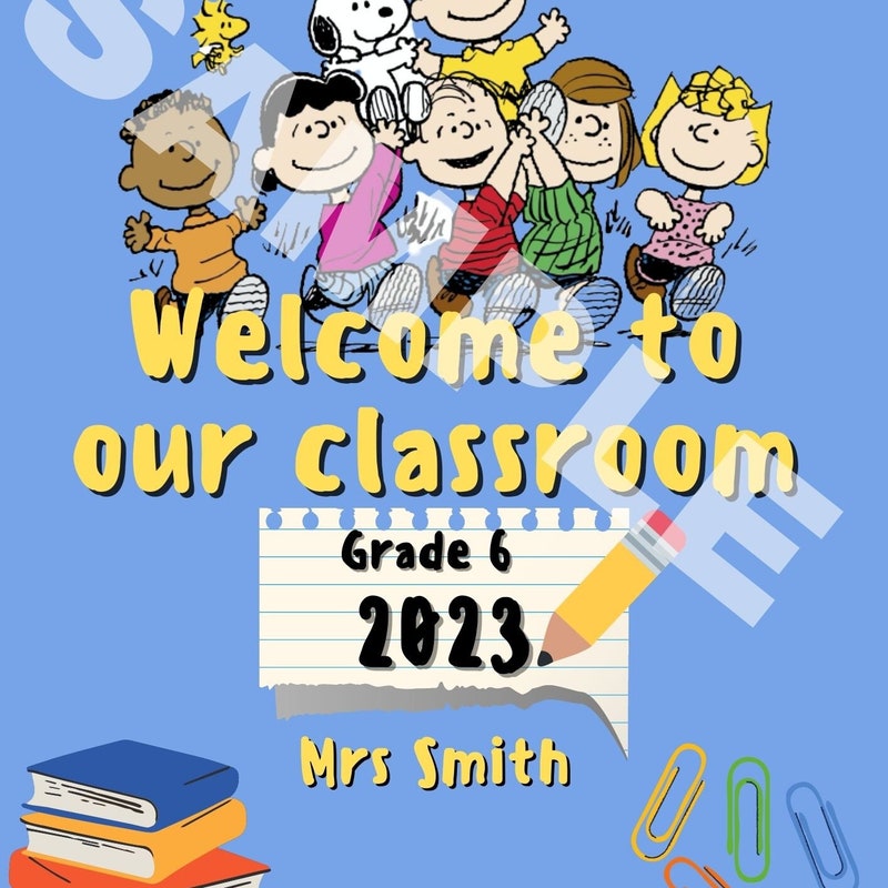 Snoopy Classroom - Etsy