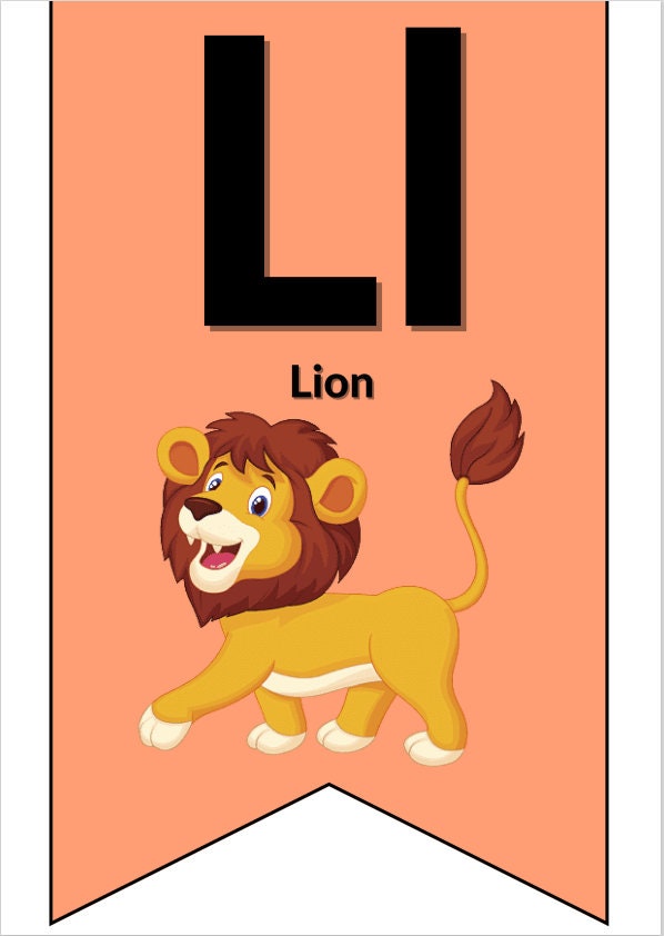 Classroom Cartoon Animal Alphabet Banners A-Z - Etsy