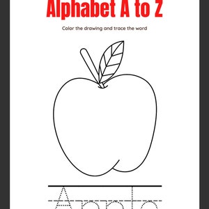 NEW!! Educatioinal Alphabet Color and Worksheets for Children - Etsy