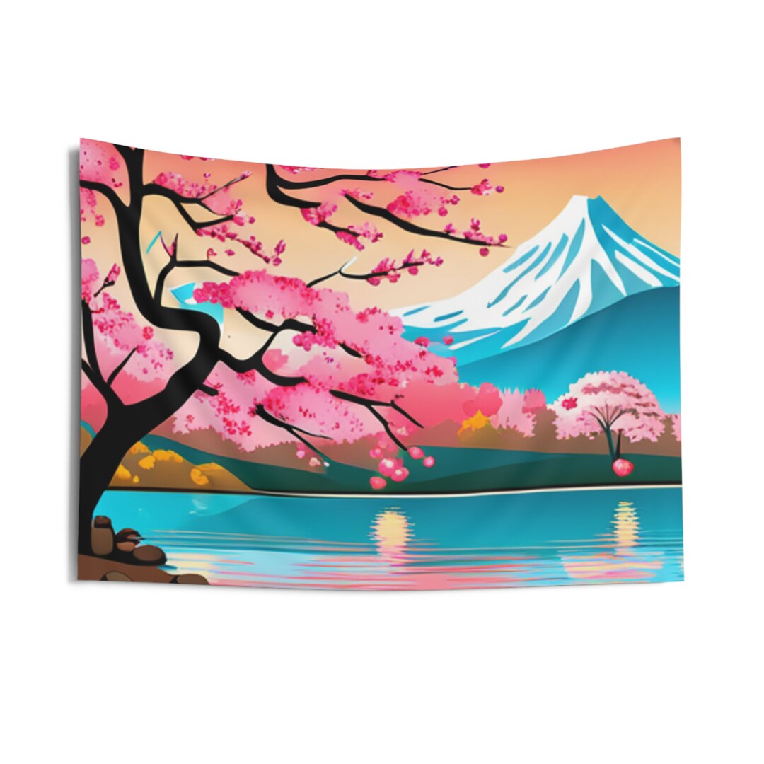 Calming Cherry Blossom Tapestry - Etsy