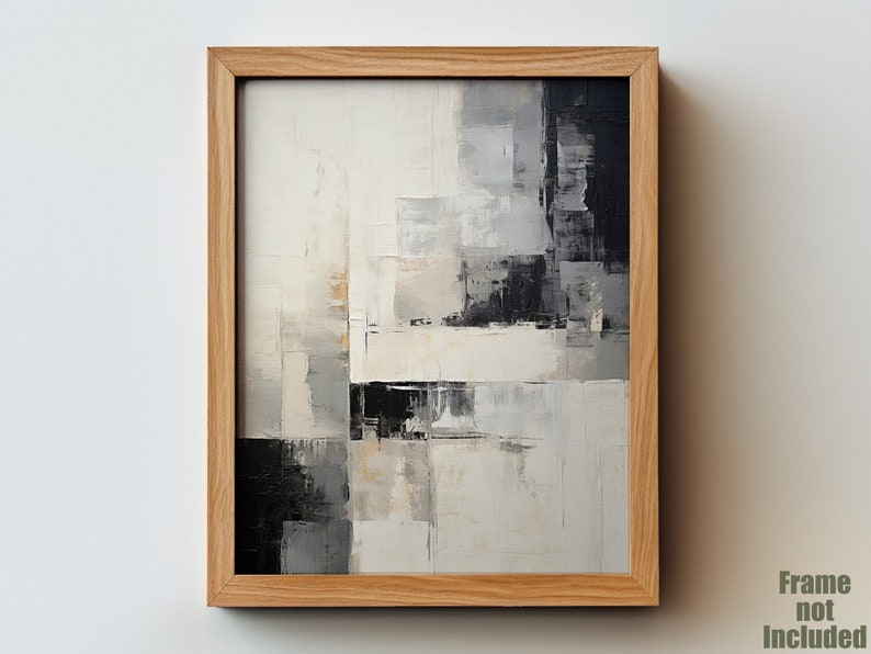 Gray and Beige Abstract Art PRINT for Modern Home Decor, Neutral Soft ...