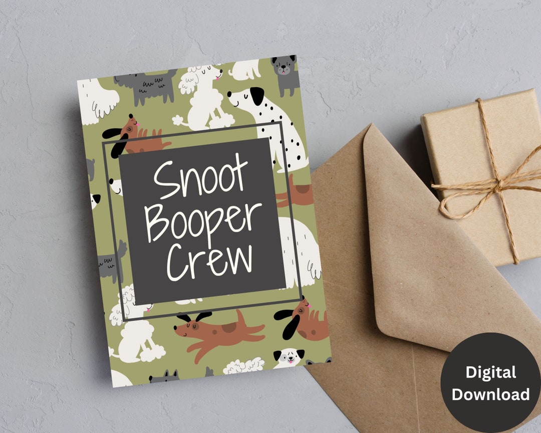 Snoot Booper Crew Vet Tech Printable Card 5x7 Funny Vet Tech - Etsy