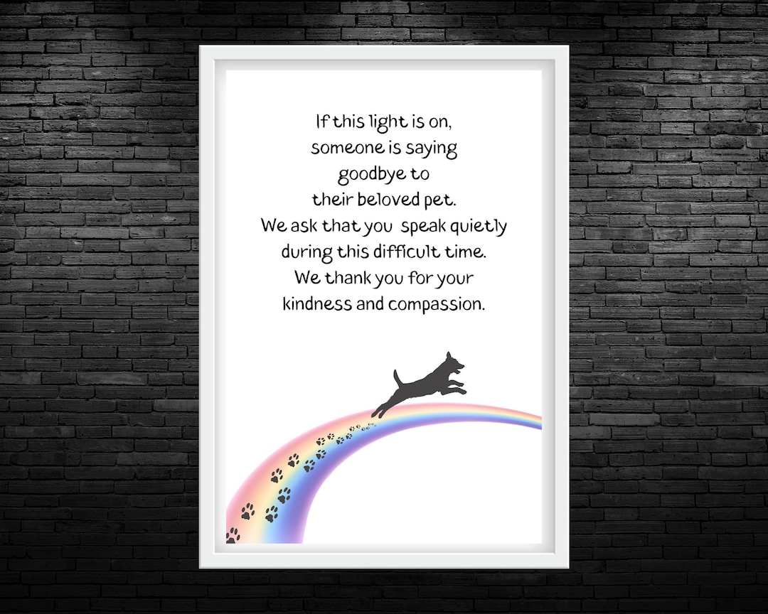 Rainbow Bridge Euthanasia Vet Notice Printable Vet Euthanasia Lobby ...