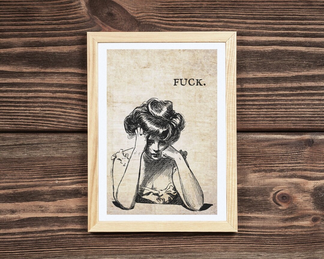 Swear Word Vintage Printable Wall Art Funny Swear Word Wall Art Vintage ...