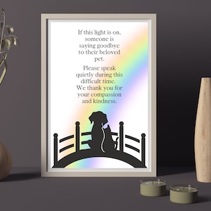 Rainbow Bridge Euthanasia Sign Digital Veterinary Clinic Euthanasia ...
