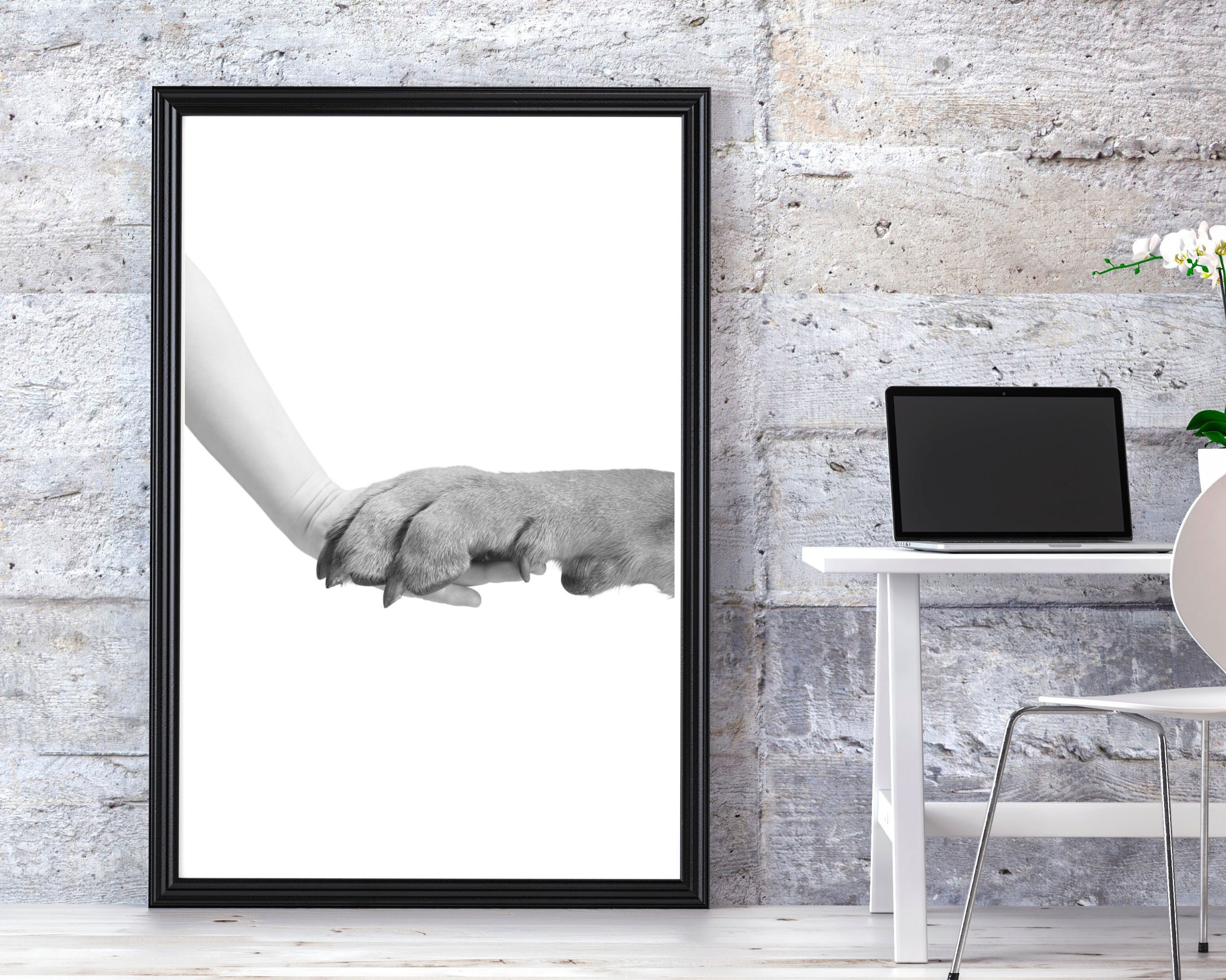 Paw and Hand Printable Wall Art Veterinarian Office Wall Art Dog Paw ...