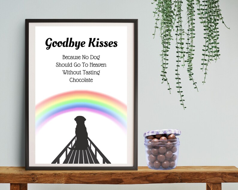 Goodbye Kisses Vet Rainbow Bride Printable Sign Vet Office Euthanasia ...