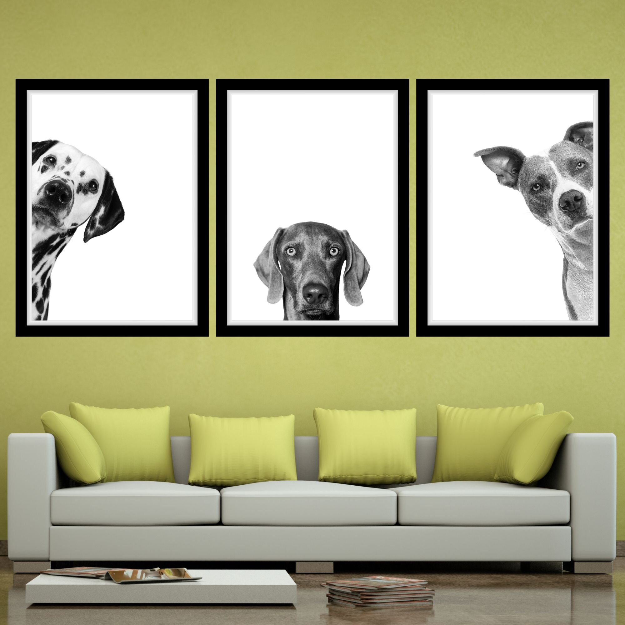 Peeking Dogs Printable Wall Art Dog Vet Med Wall Art Veterinarian ...