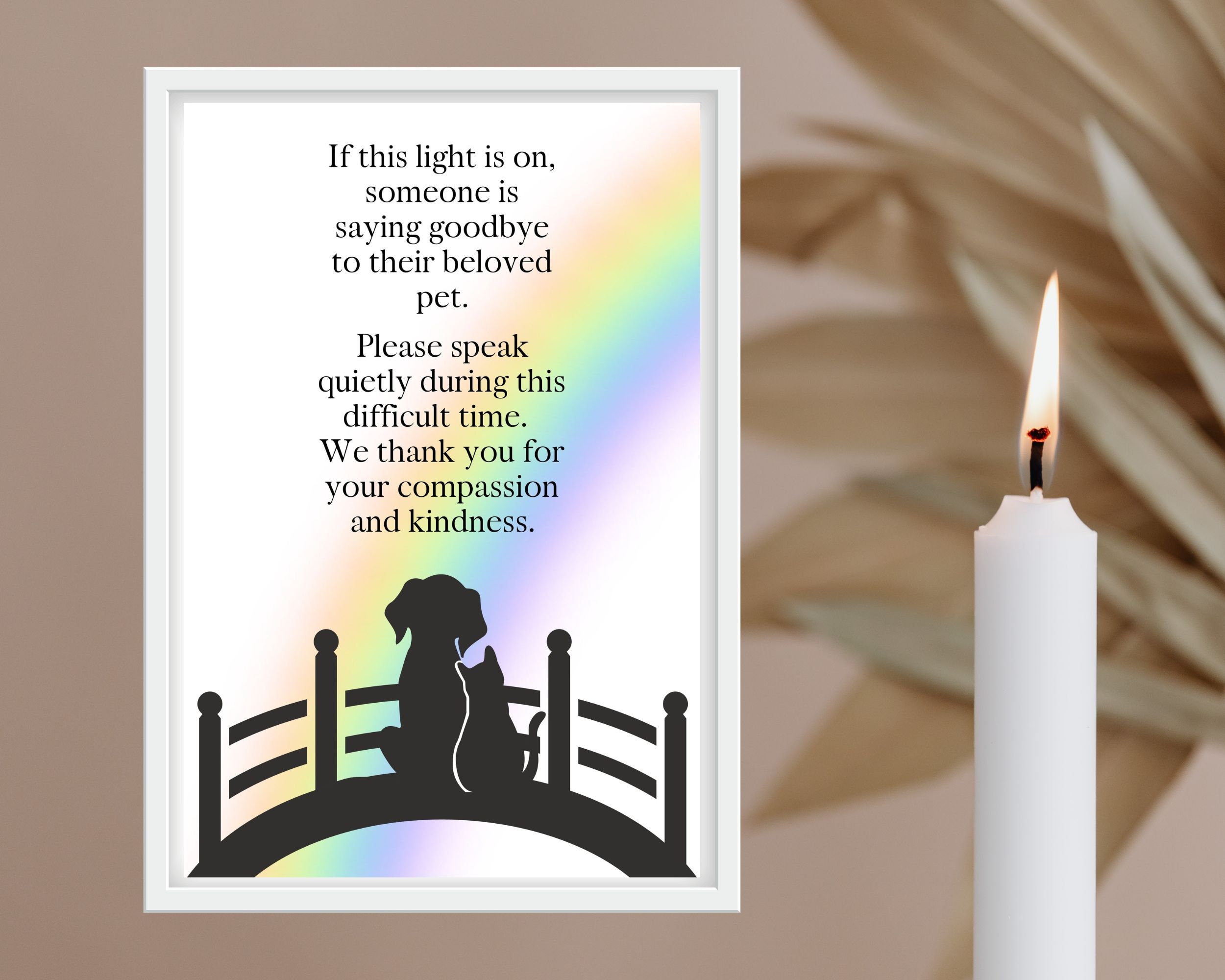 Rainbow Bridge Euthanasia Sign Digital Veterinary Clinic Euthanasia ...