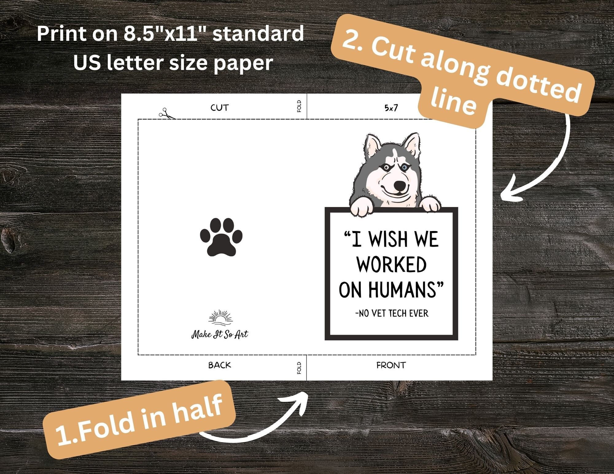 Funny Vet Tech Week Card Funny Vet Tech Quote Card National - Etsy