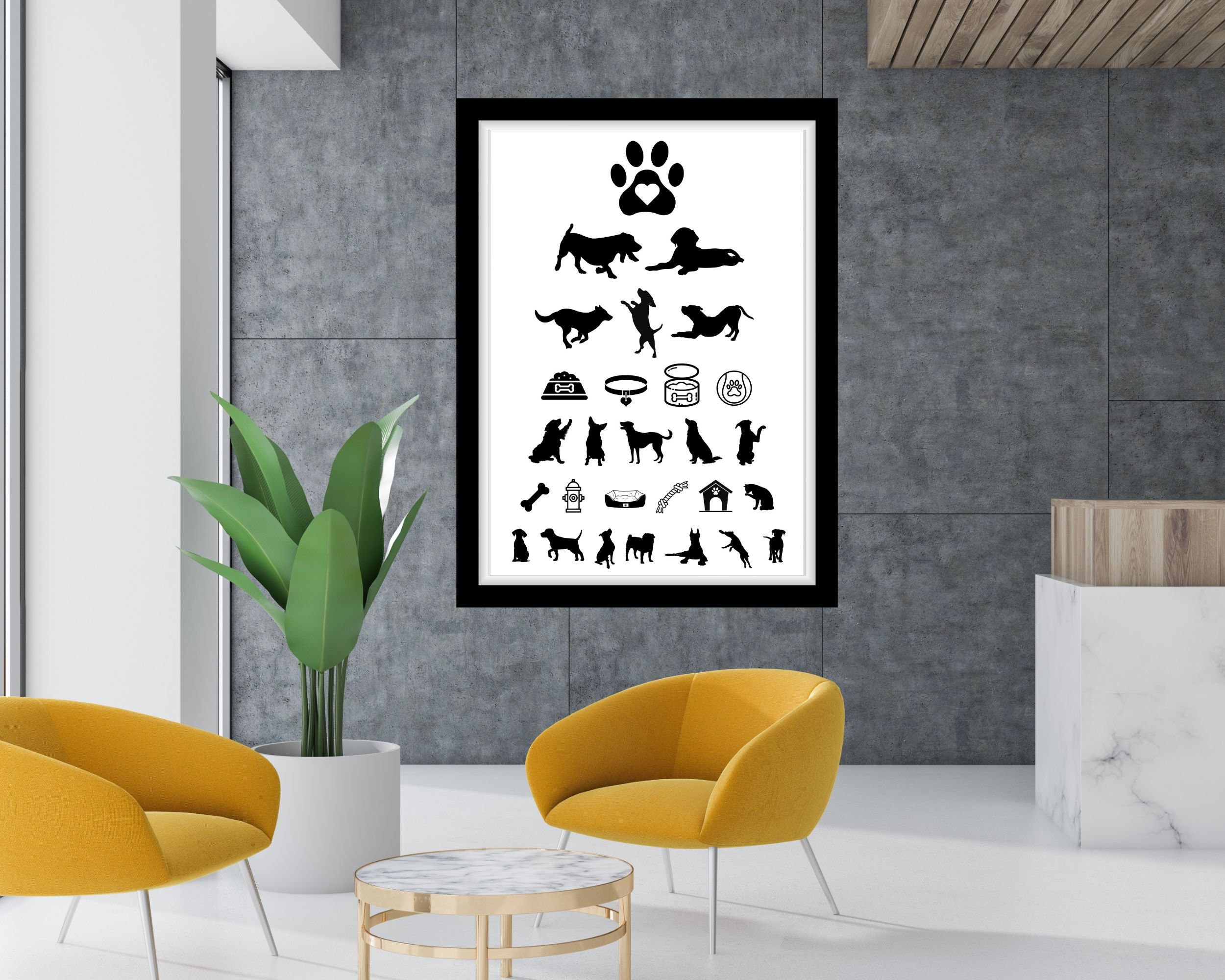 Dog Eye Chart Printable Wall Art Funny Dog Eye Chart Vet Medicine ...