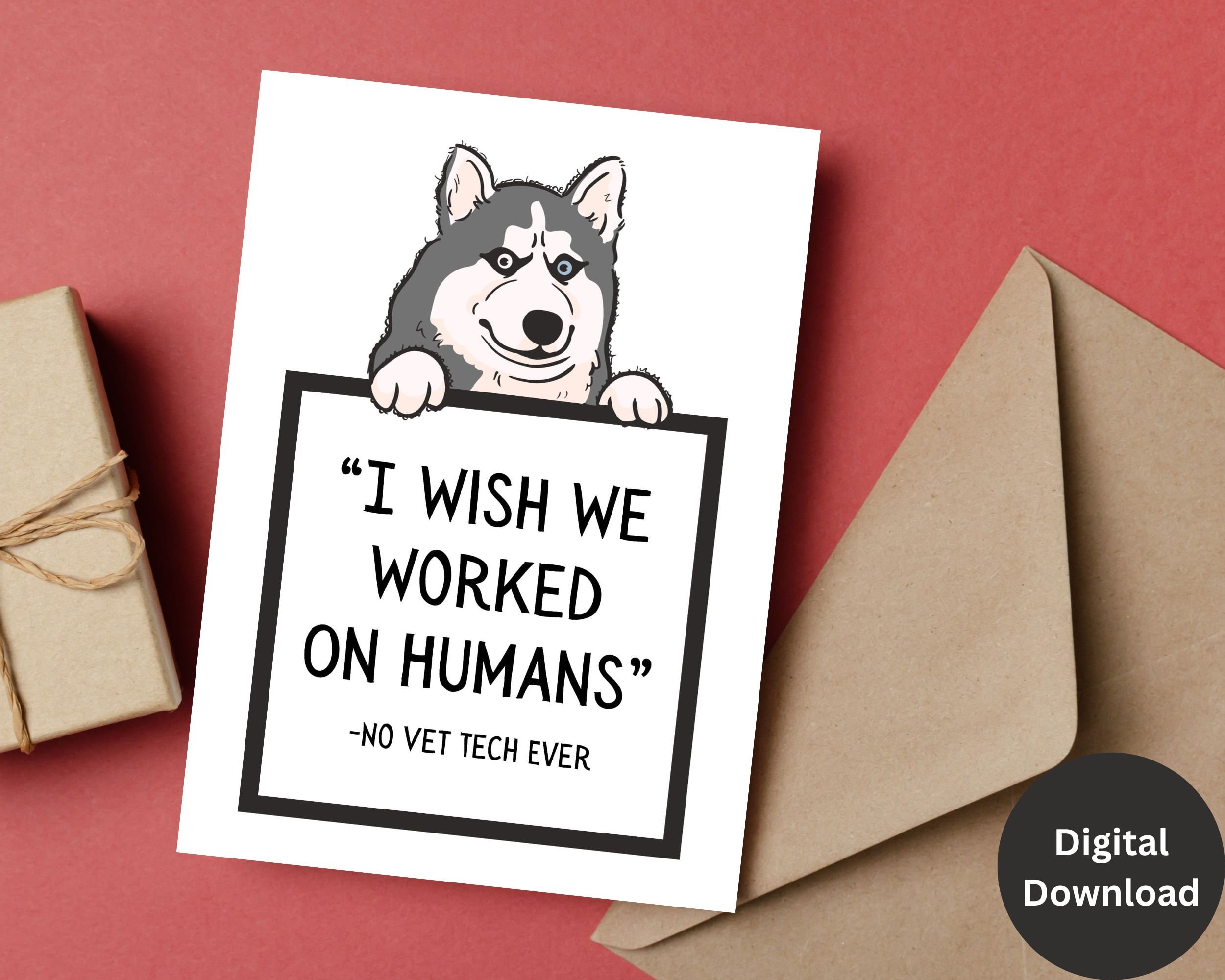 Funny Vet Tech Week Card Funny Vet Tech Quote Card National - Etsy