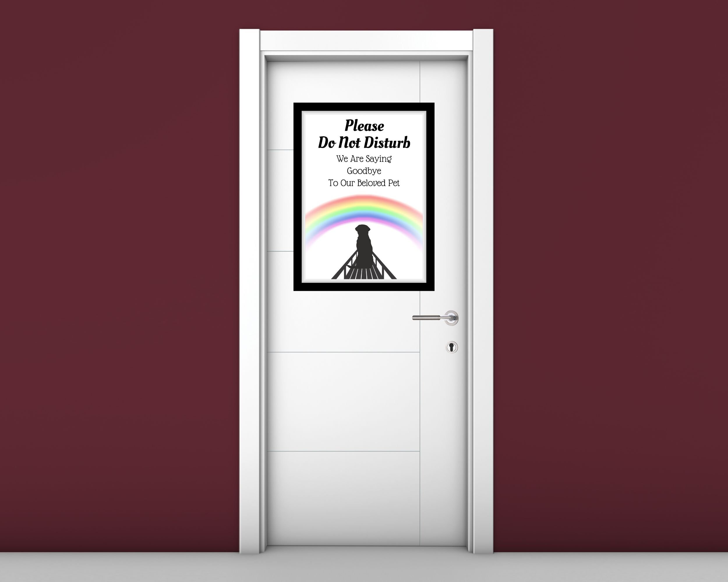 Do Not Disturb Rainbow Bridge Vet Sign Printable Vet Goodbye Sign ...