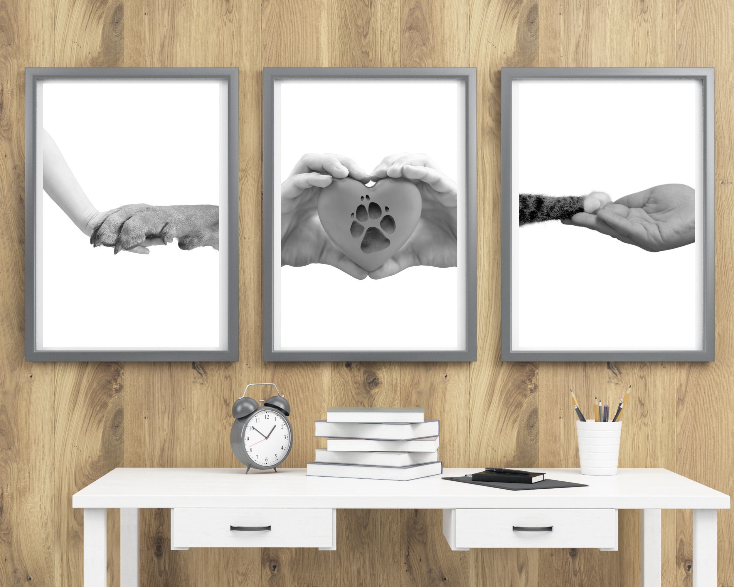 Paw and Hand Printable Wall Art Veterinarian Office Wall Art Dog Paw ...