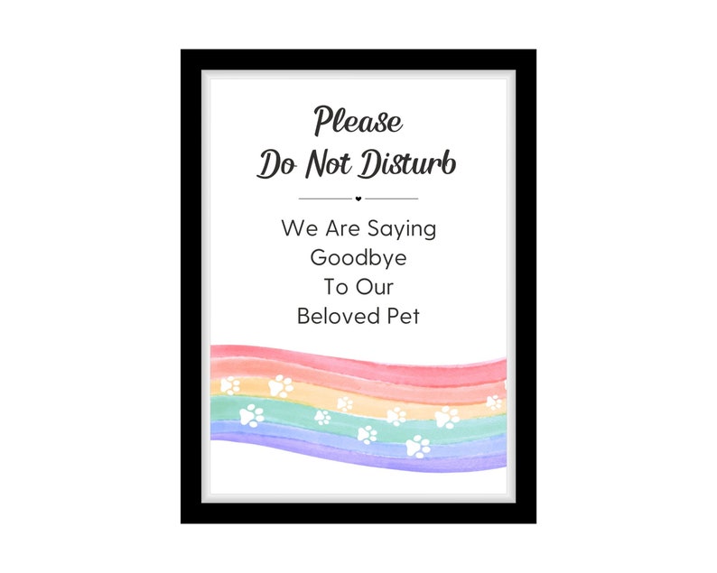 Do Not Disturb Rainbow Bridge Vet Printable Sign Rainbow Bridge Vet ...