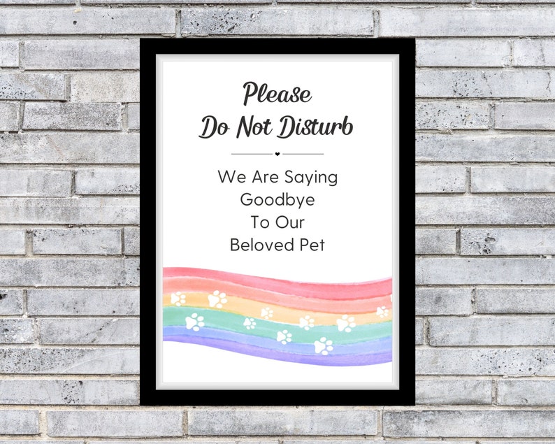 Do Not Disturb Rainbow Bridge Vet Printable Sign Rainbow Bridge Vet ...