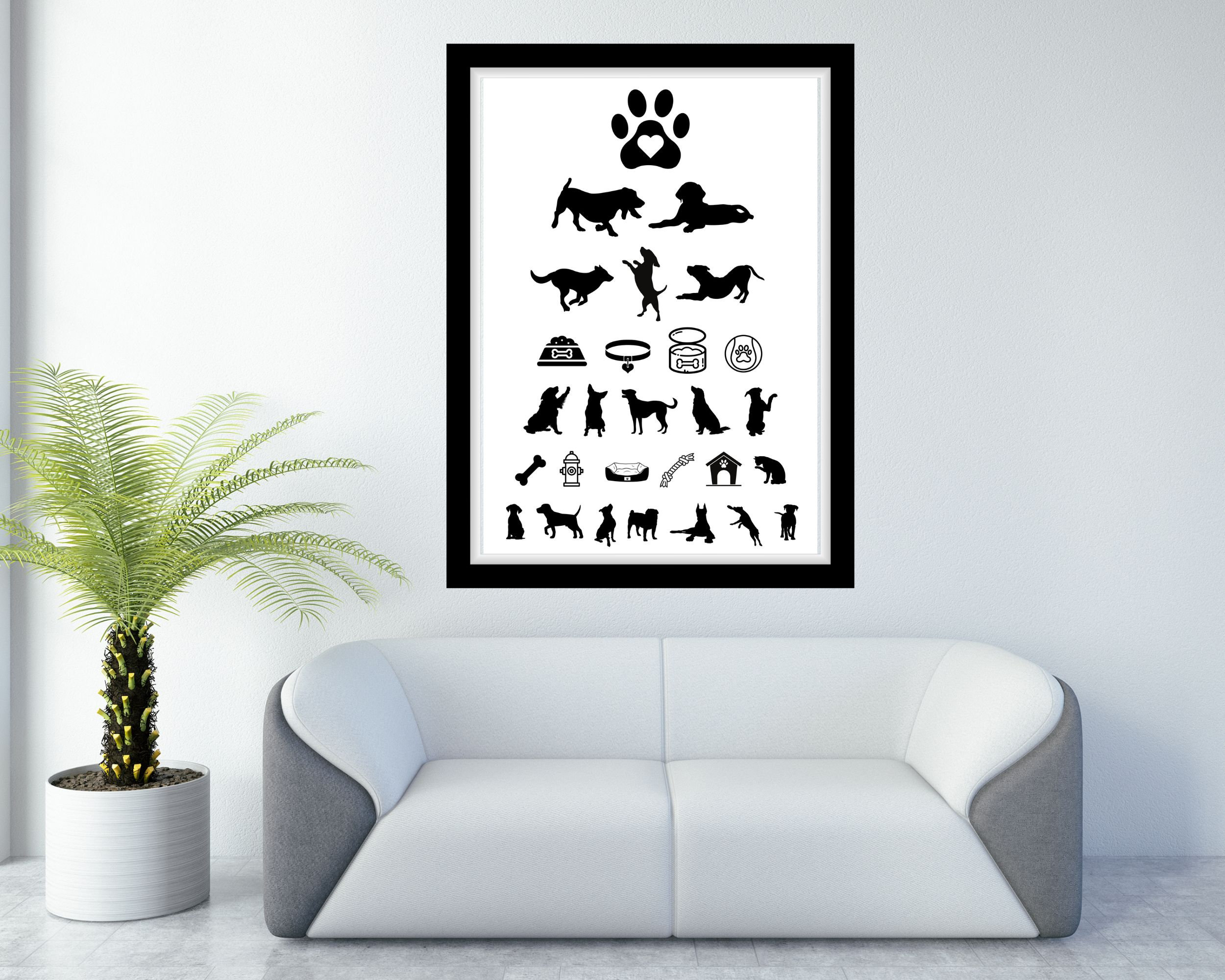 Dog Eye Chart Printable Wall Art Funny Dog Eye Chart Vet Medicine ...