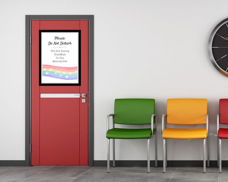 Do Not Disturb Rainbow Bridge Vet Printable Sign Rainbow Bridge Vet ...