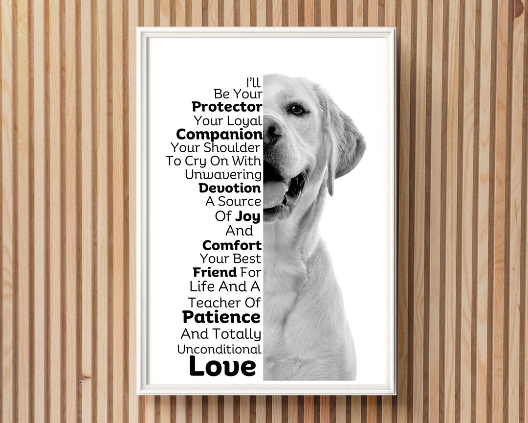 A Dog's Promise Quote Printable Wall Art Dog Veterinary Clinic Decor ...