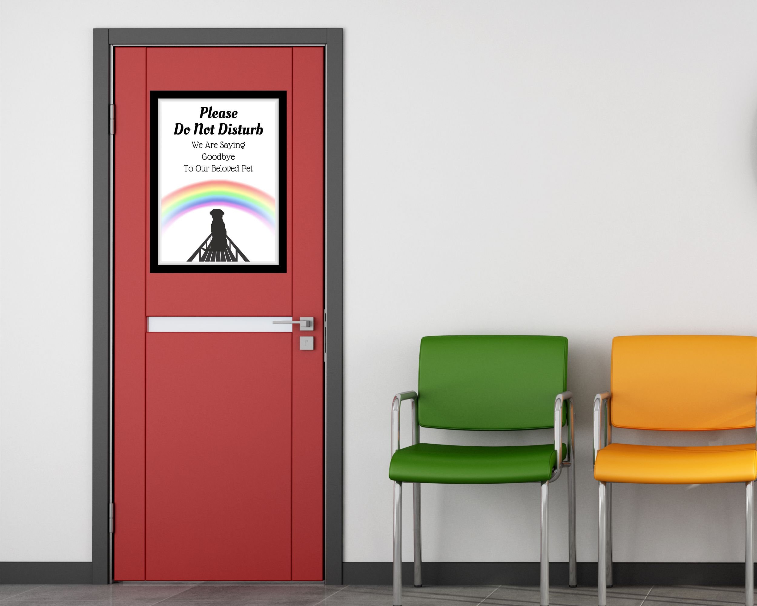 Do Not Disturb Rainbow Bridge Vet Sign Printable Vet Goodbye Sign ...