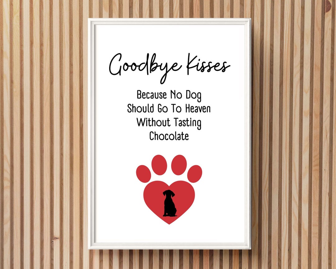 Goodbye Kisses Vet Office Printable Sign Veterinary Goodbye Sign ...
