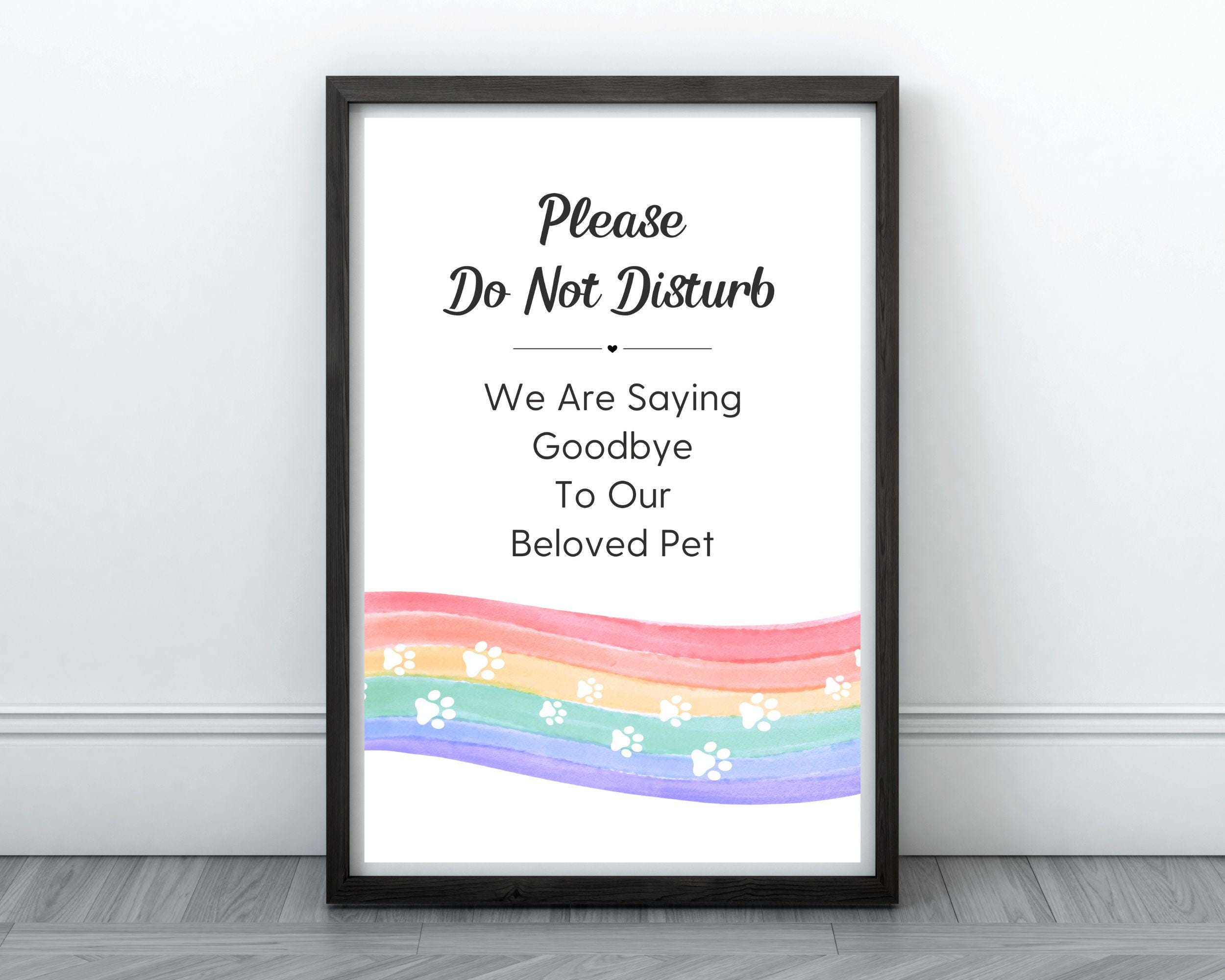Do Not Disturb Rainbow Bridge Vet Printable Sign Rainbow Bridge Vet ...