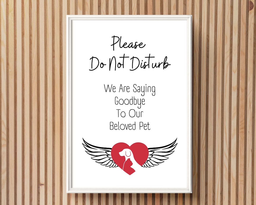 Do Not Disturb Vet Goodbye Sign Printable Wall Art Vet Office ...