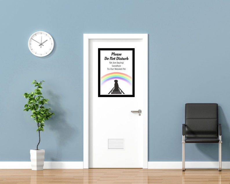 Do Not Disturb Rainbow Bridge Vet Sign Printable Vet Goodbye Sign ...