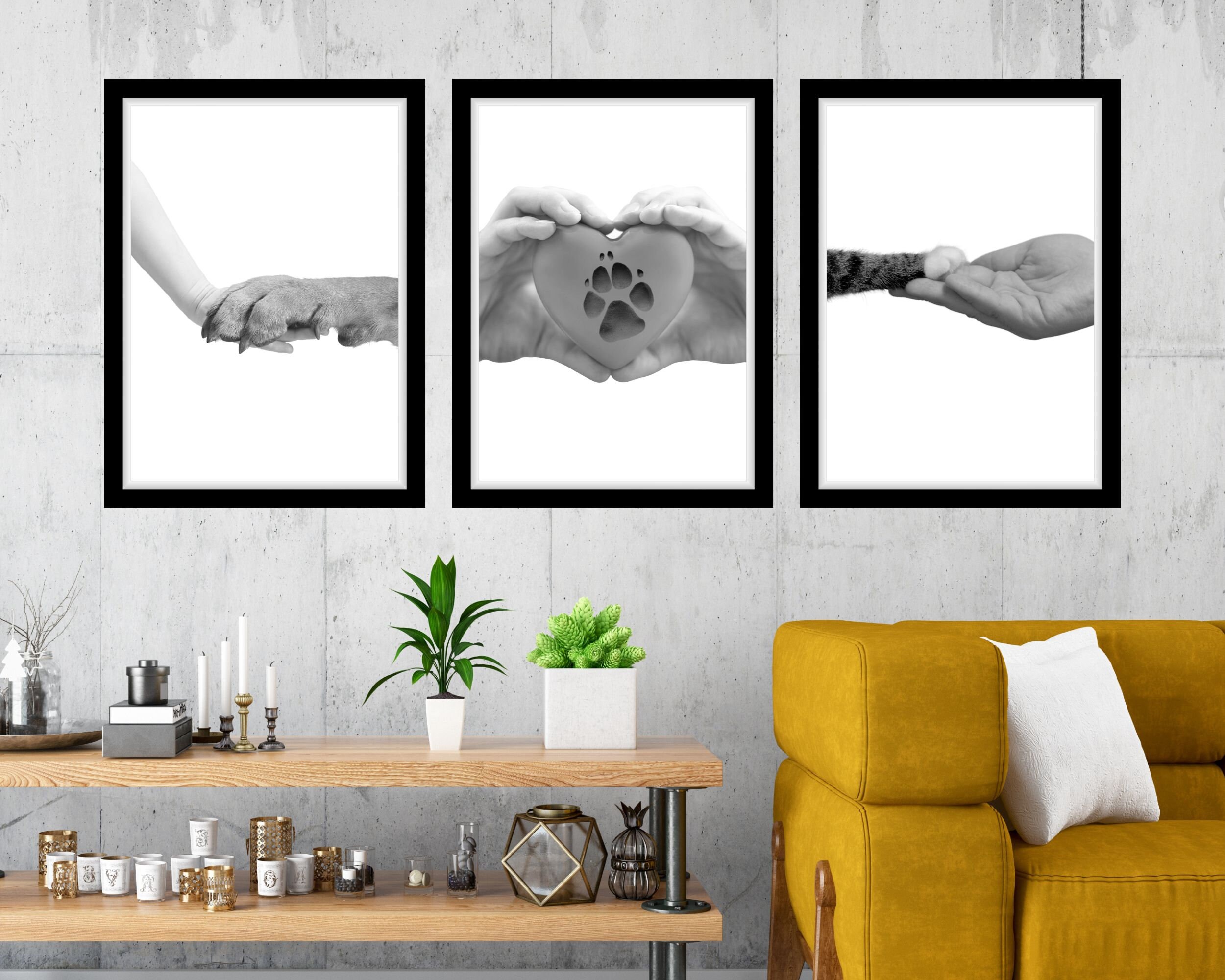Paw and Hand Printable Wall Art Veterinarian Office Wall Art - Etsy